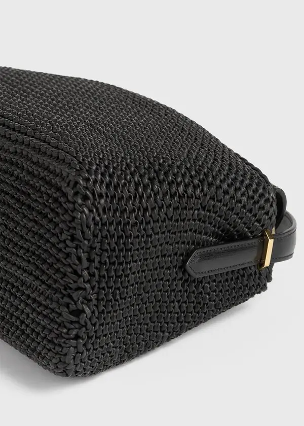 TOTEME T-lock Woven-leather Top Handle