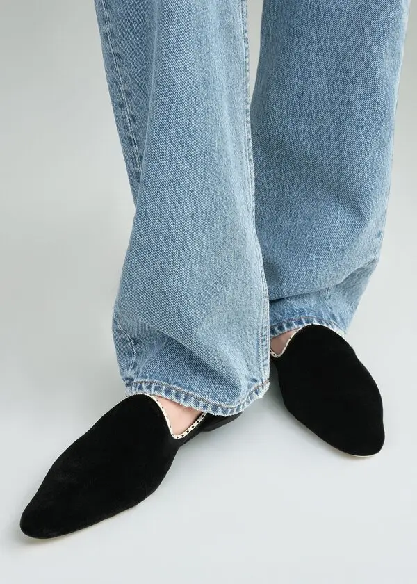 TOTEME Velvet Venetian Slippers