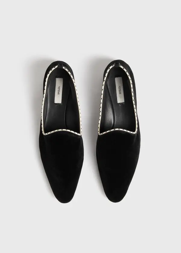 TOTEME Velvet Venetian Slippers