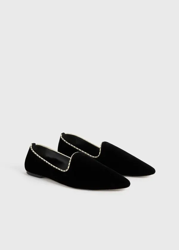 TOTEME Velvet Venetian Slippers