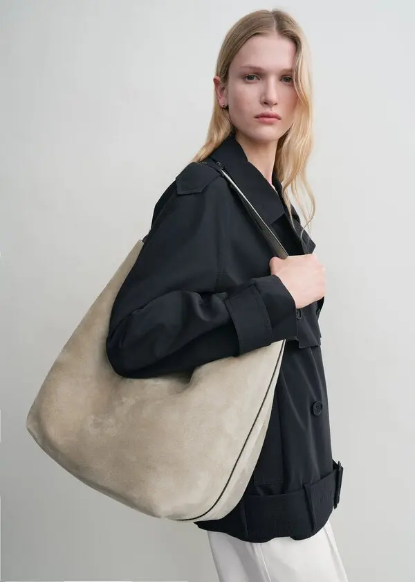 TOTEME Belted Suede Tote