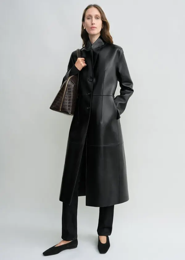 TOTEME Slim Leather Coat