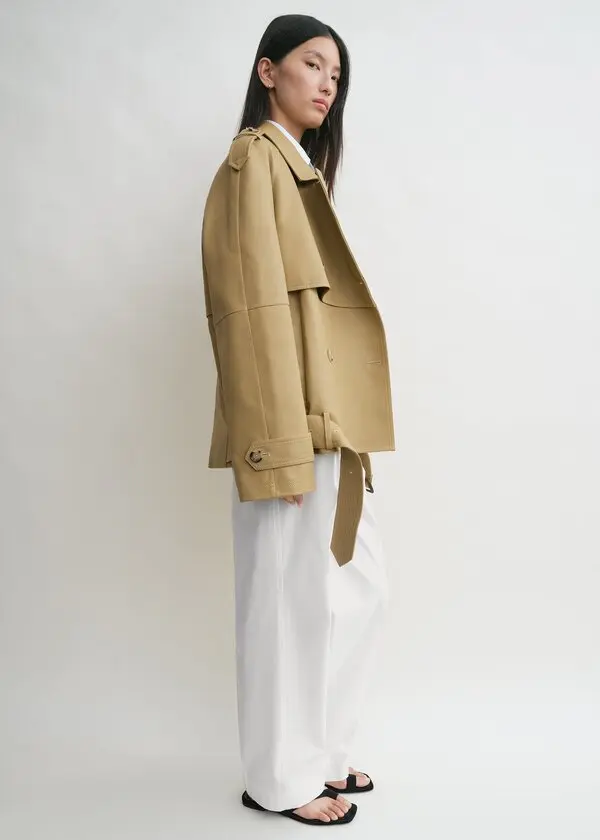 TOTEME Short Leather Trench