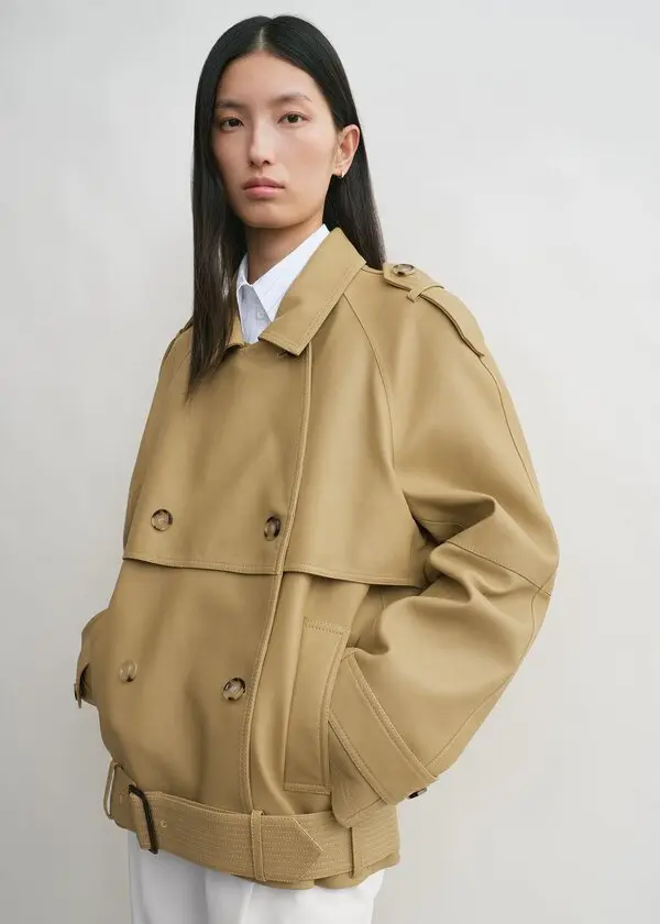 TOTEME Short Leather Trench