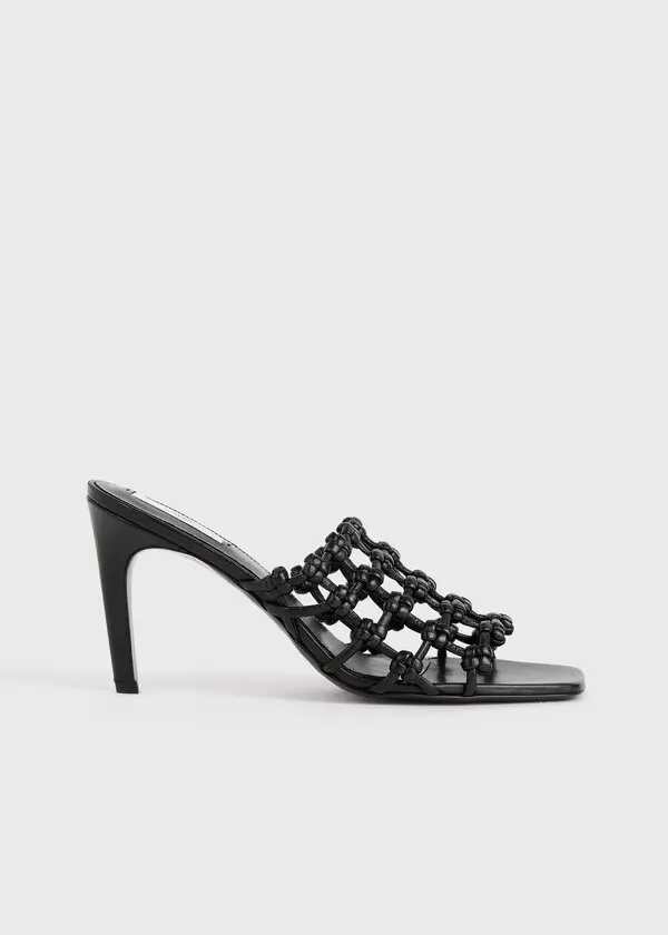 TOTEME Braided-leather Bandeau Mules