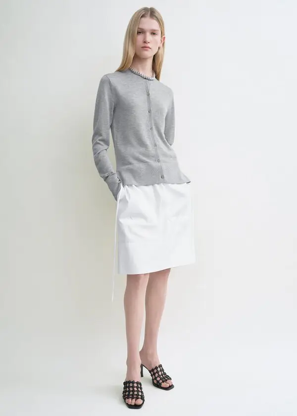 TOTEME Fine Knit Cardigan - Grey