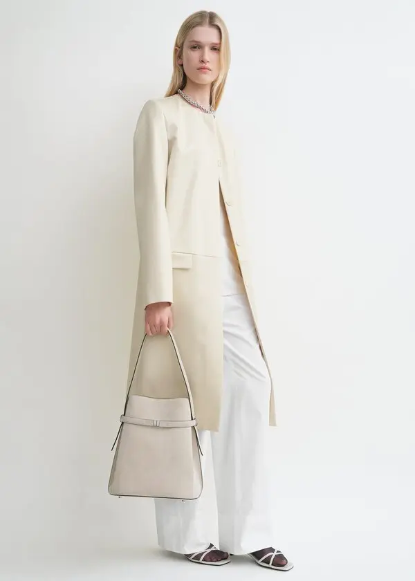 TOTEME Belted Suede Bucket Bag