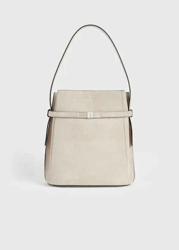 TOTEME Belted Suede Bucket Bag