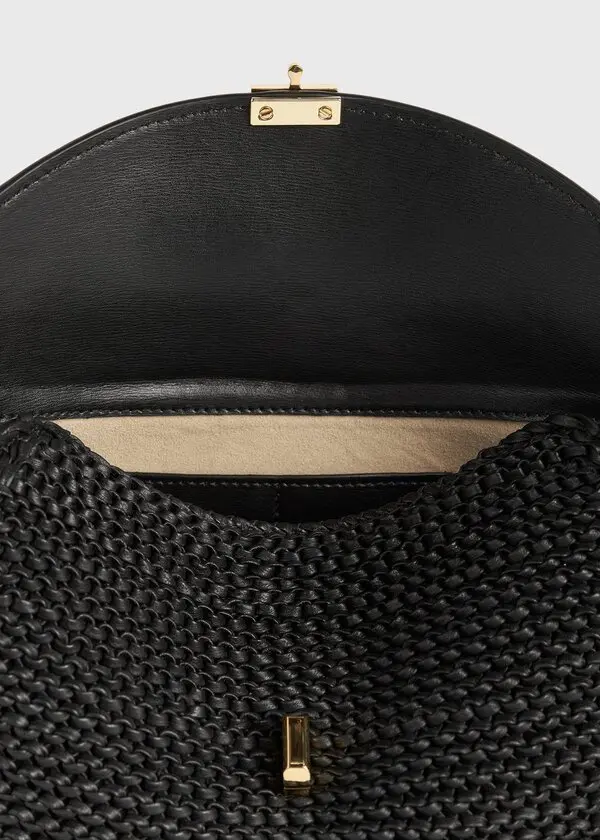 TOTEME T-lock Woven-leather Clutch