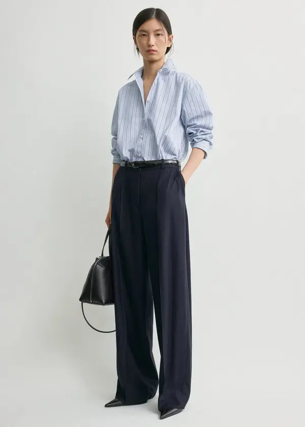 TOTEME Wide Flannel Trousers