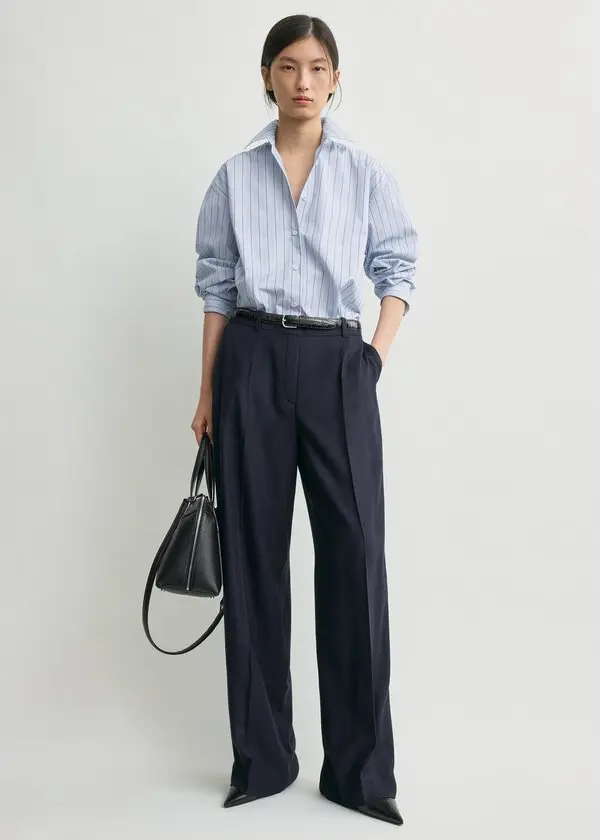 TOTEME Wide Flannel Trousers
