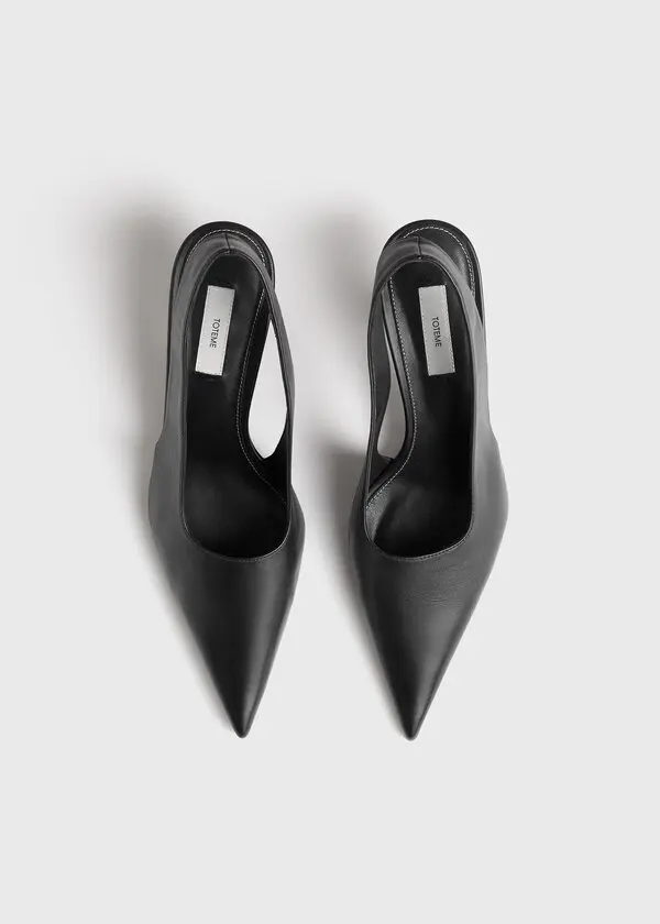 TOTEME Classic Leather Slingbacks