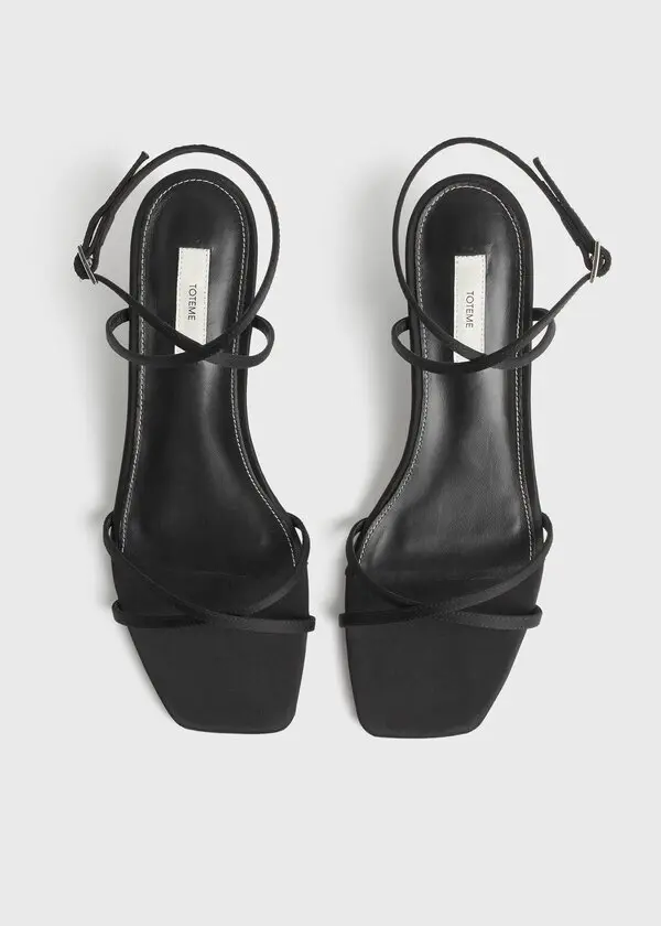 TOTEME Satin Crossover Sandals