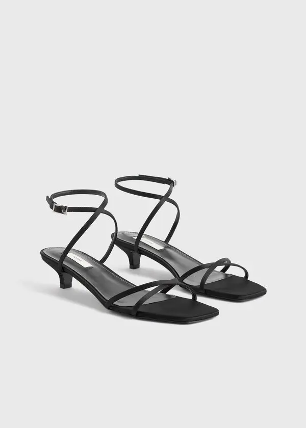 TOTEME Satin Crossover Sandals