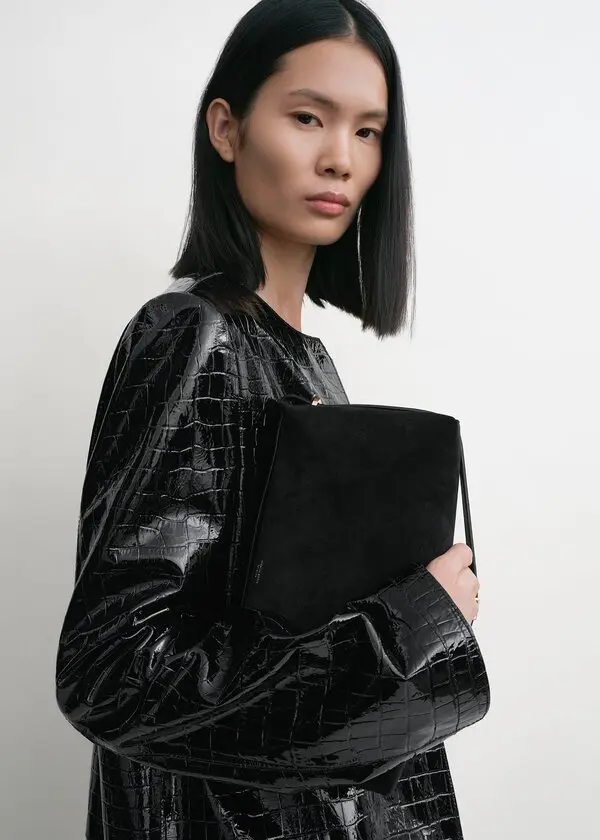 TOTEME Belted Suede Clutch