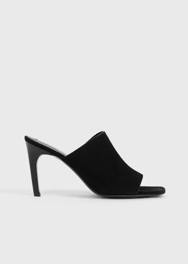 TOTEME Velour-leather Bandeau Mules