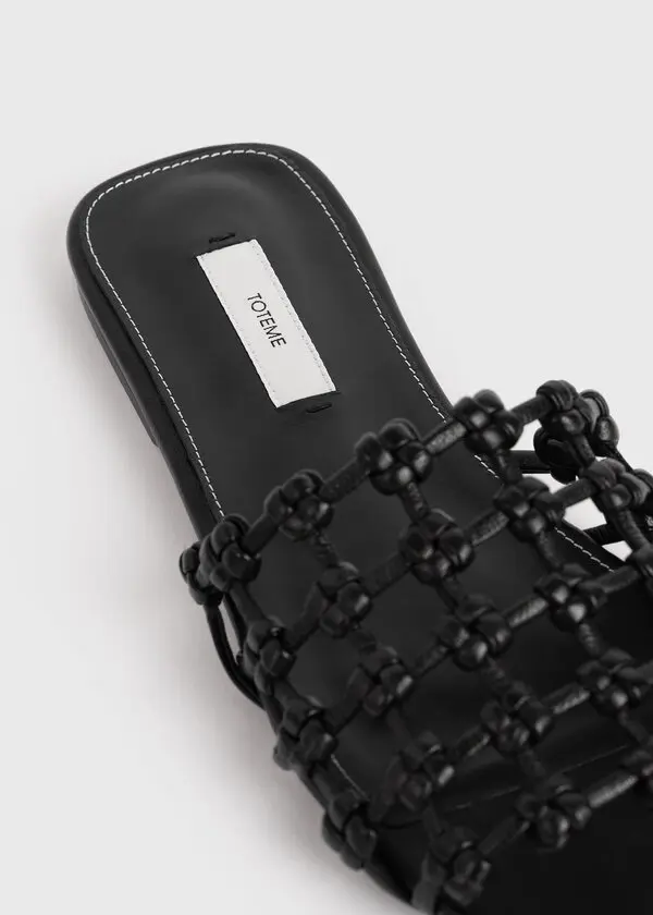 TOTEME Braided Leather Slides