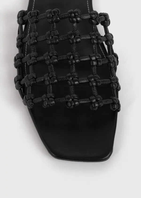TOTEME Braided Leather Slides