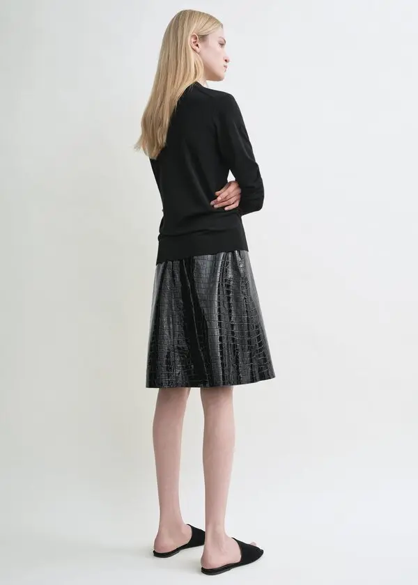 TOTEME Croco-embossed Skirt