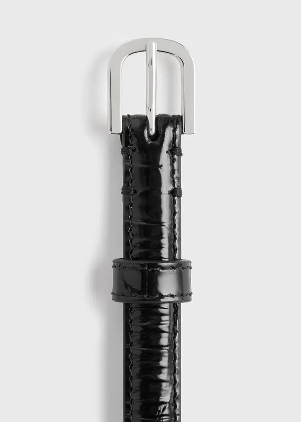 TOTEME Thin Croco-embossed Belt