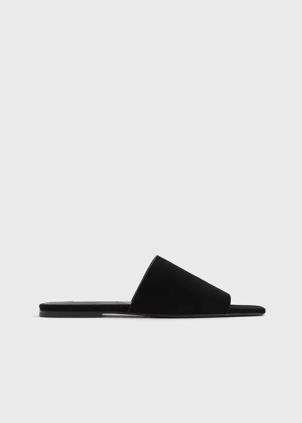 TOTEME Velour Leather Bandeau Slides
