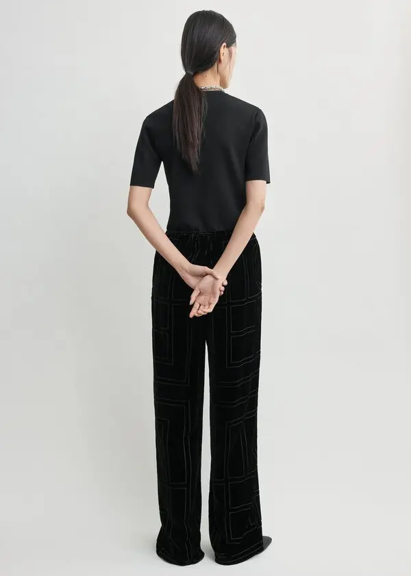 TOTEME Monogram Devoré Pj Bottoms