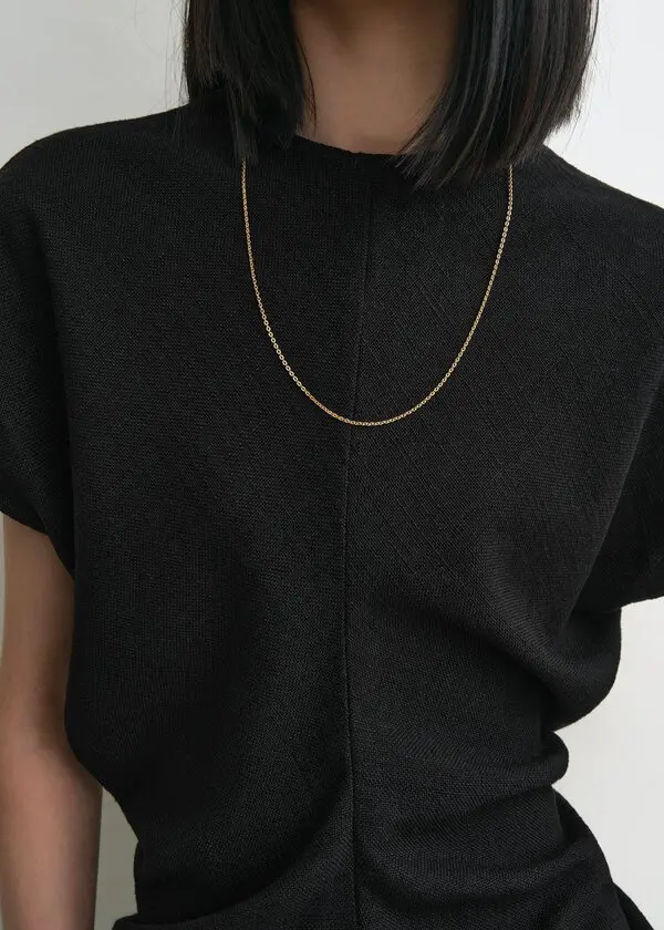 TOTEME Slouch Waist Basketweave Top