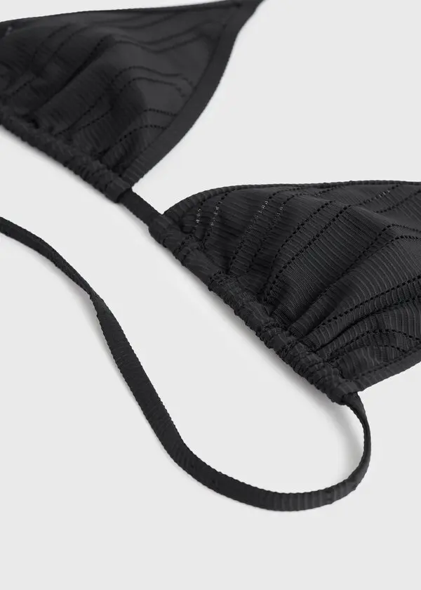 TOTEME Monogram Pointelle Bikini Top