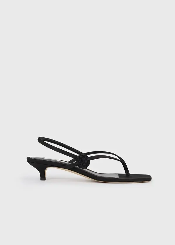 TOTEME Slingback Satin Flip Flops