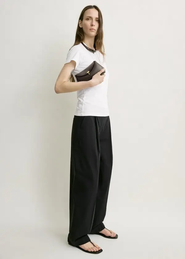 TOTEME Mini T-lock Leather Clutch