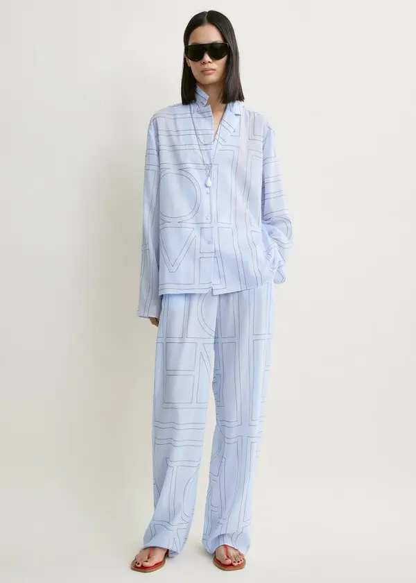 TOTEME Monogram Cotton-blend Pj Top