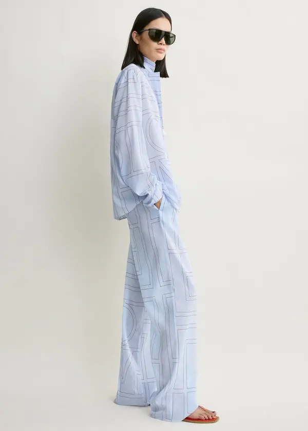 TOTEME Monogram Cotton-blend Pj Top