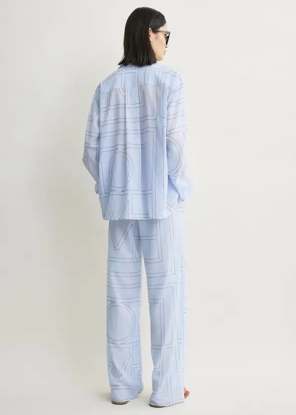 TOTEME Monogram Cotton-blend Pj Top