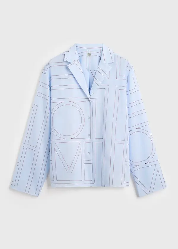 TOTEME Monogram Cotton-blend Pj Top