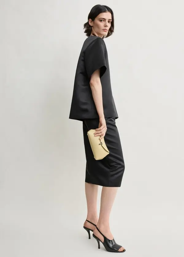 TOTEME Mini T-lock Leather Clutch