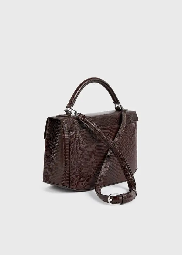 TOTEME Clip Lizard-embossed Top Handle