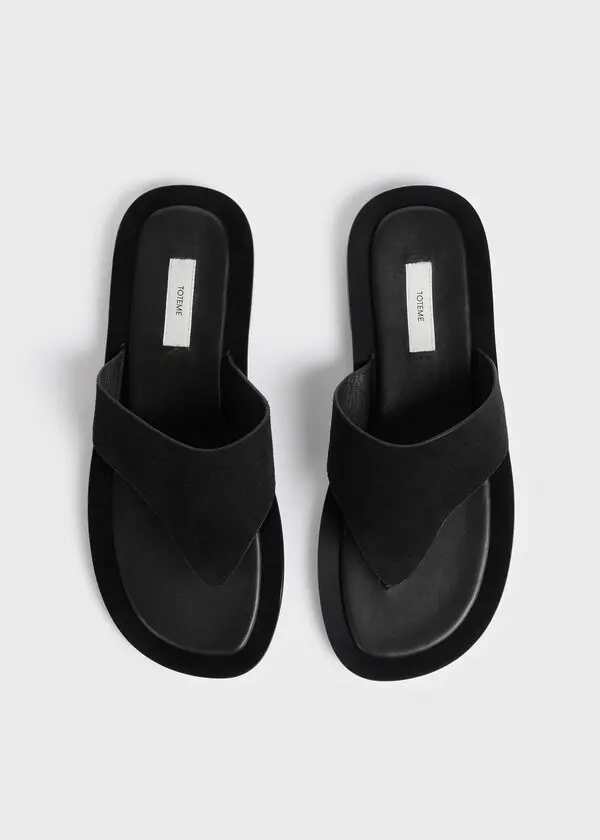 TOTEME T-bar Suede Sandals