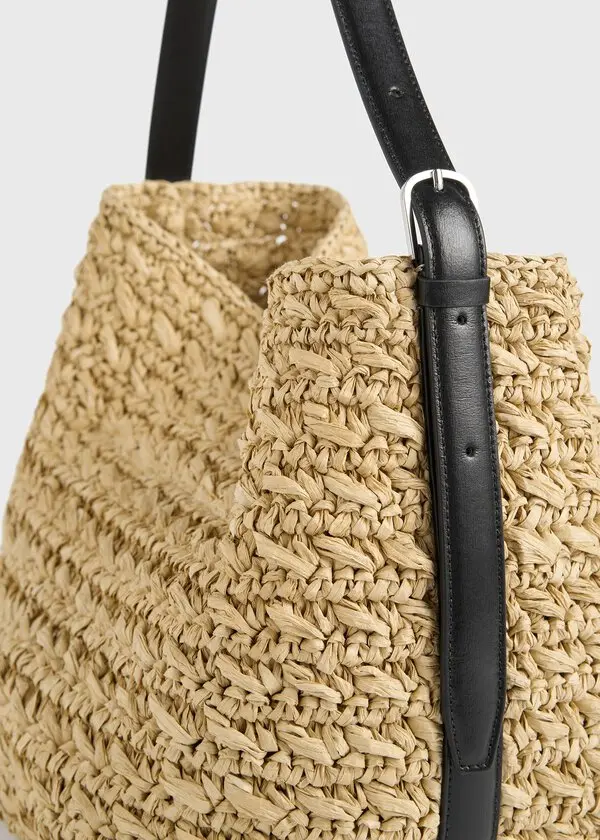 TOTEME Medium Belted Paper Raffia Tote