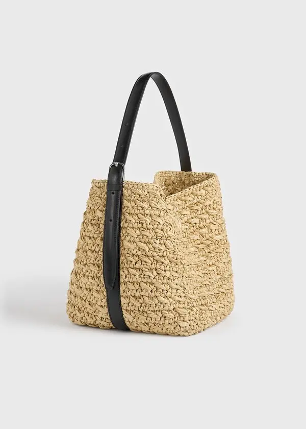 TOTEME Medium Belted Paper Raffia Tote