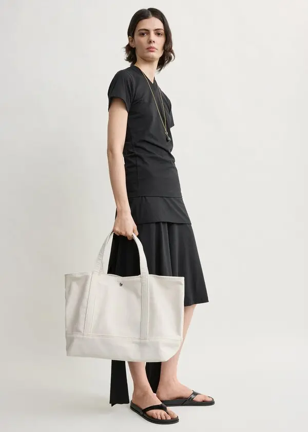 TOTEME Organic Cotton Canvas Beach Tote