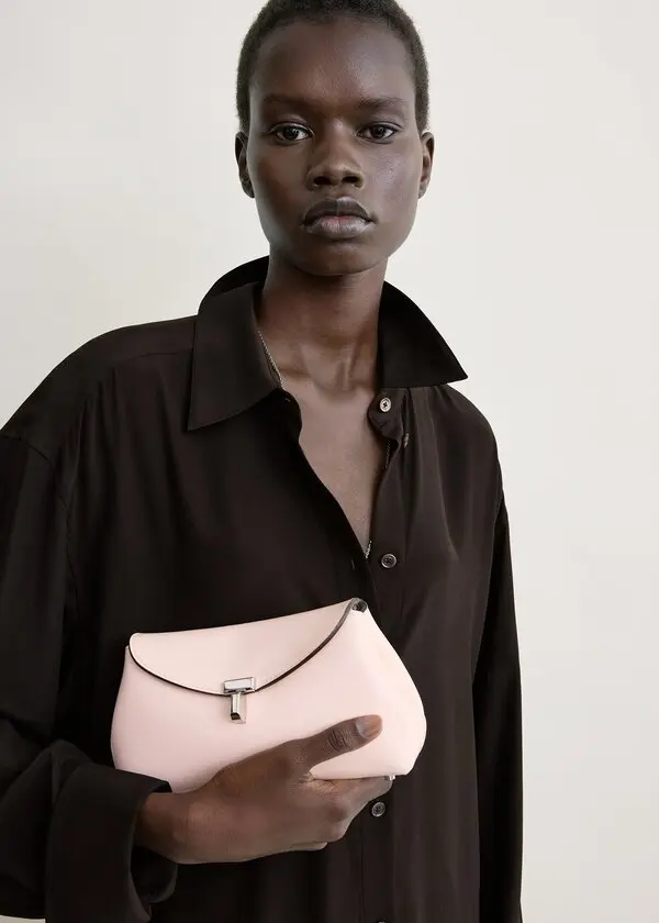 TOTEME Mini T-lock Naplack Clutch
