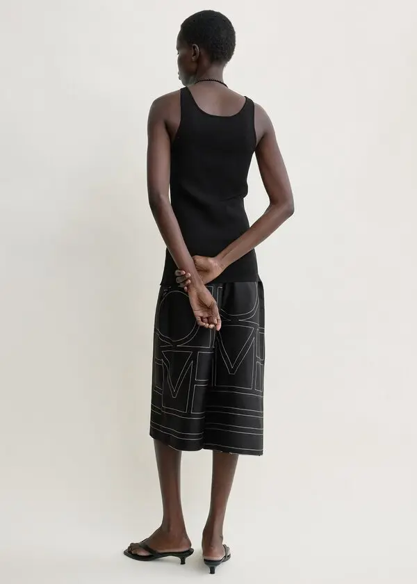 TOTEME Monogram Silk Pj Culottes