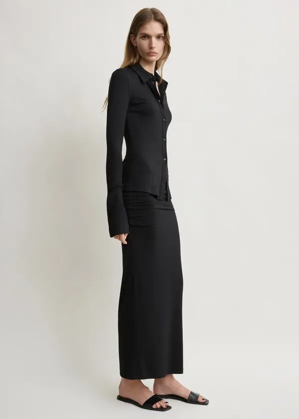 TOTEME Draped Jersey Skirt