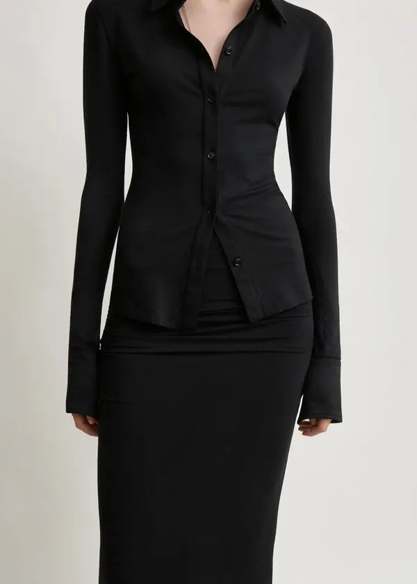 TOTEME Draped Jersey Skirt