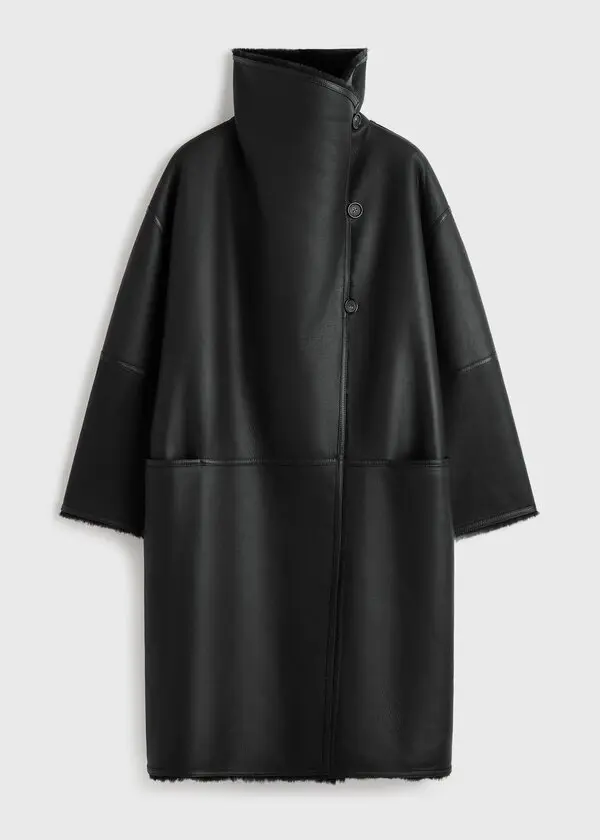 TOTEME Shearling Wrap Coat