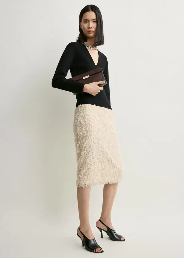 TOTEME Feathered-jersey Skirt