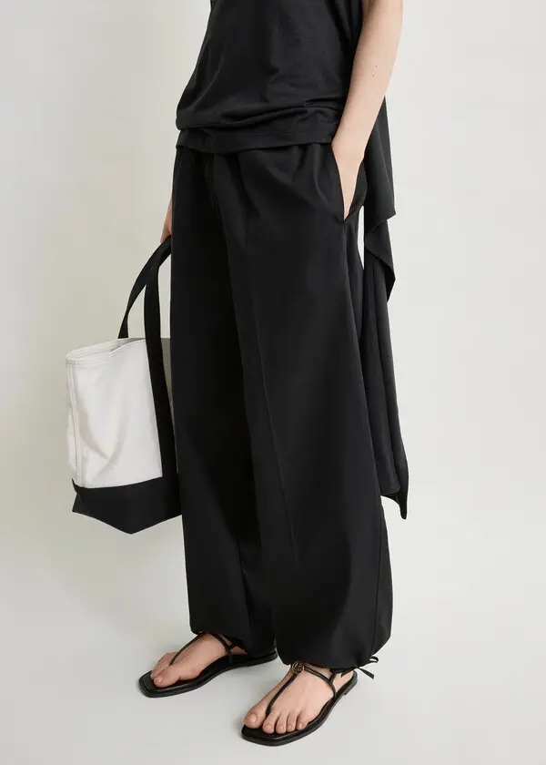 TOTEME Drawstring Cotton Trousers