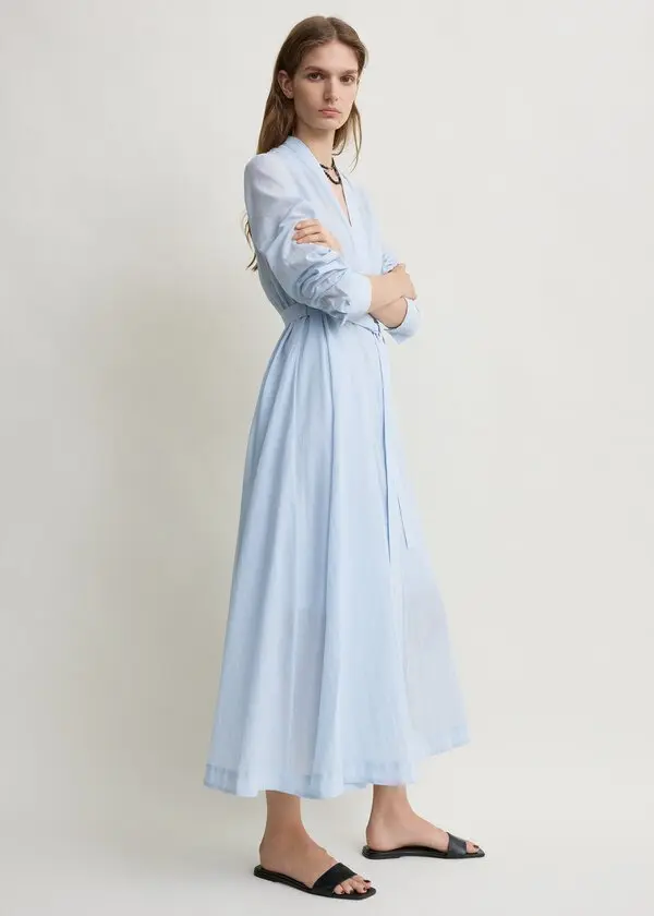 TOTEME Belted Cotton Voile Dress
