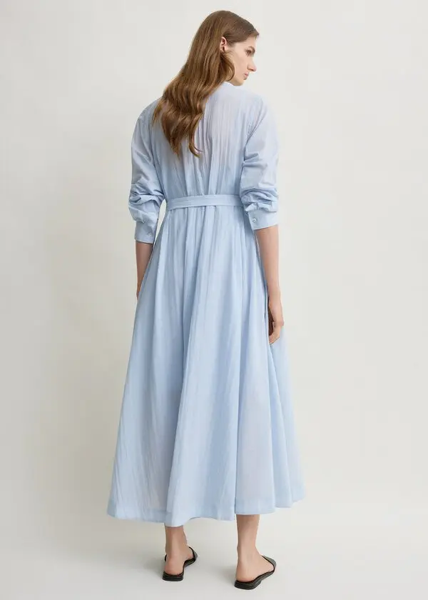 TOTEME Belted Cotton Voile Dress