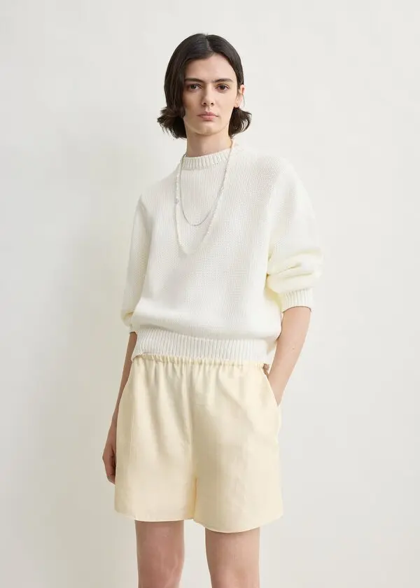 TOTEME Monogram Silk Pj Shorts